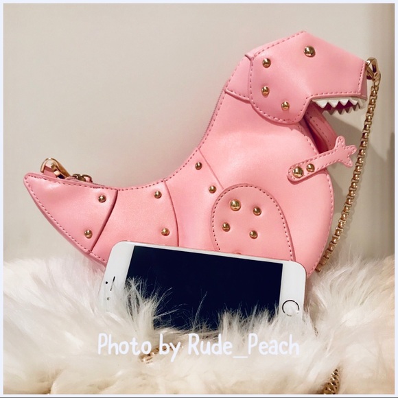 Bags | Leather Pink Dinosaur Bag | Poshmark